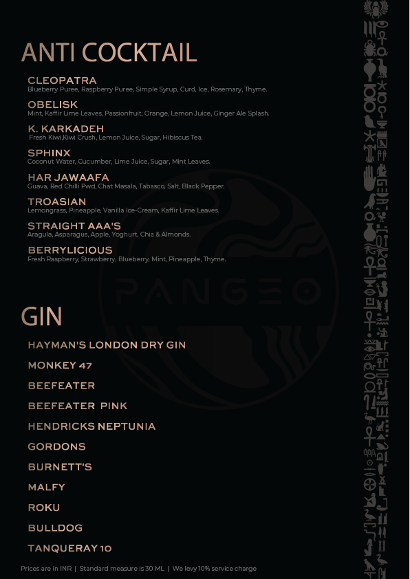 Explore Our Exquisite Global Menu | Pangeo Bengaluru